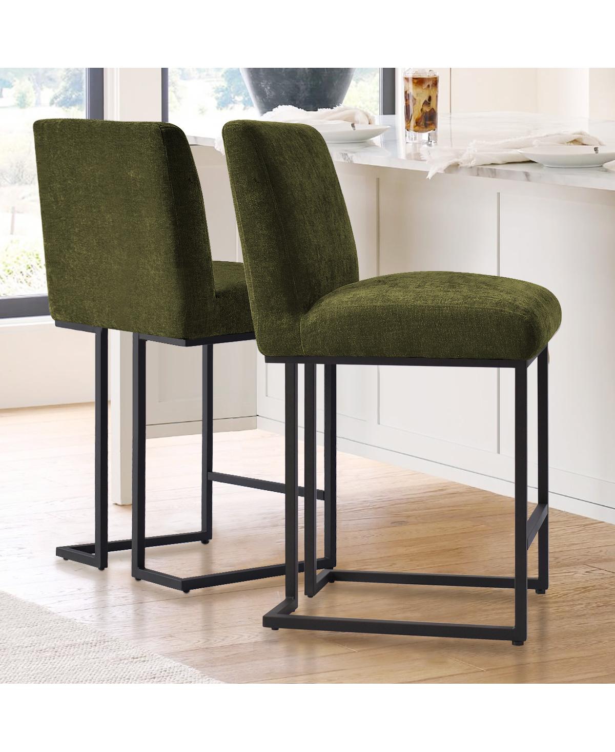 Click here for Maison Boucle Set of 2 Fabric Armless Counter Heig... prices