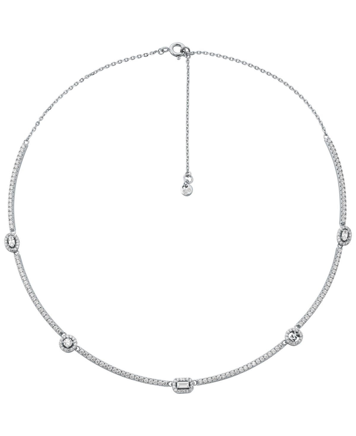 Click here for Michael Kors Sterling Silver Pave Mixed Cut Collar... prices