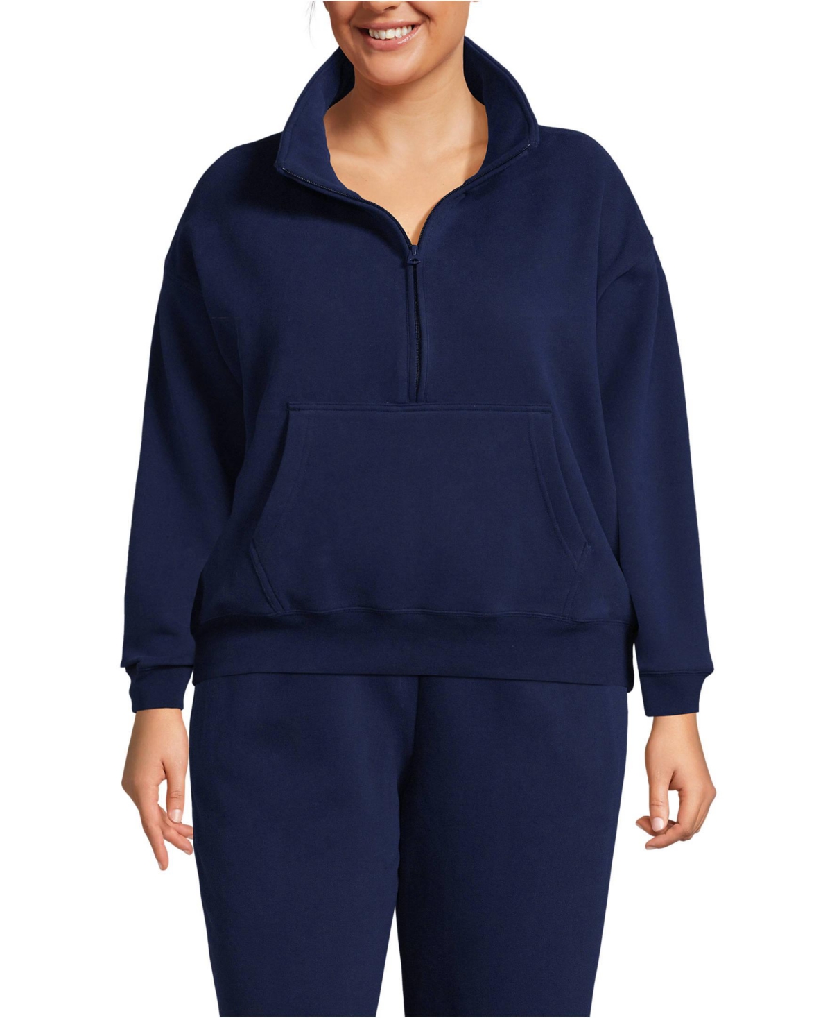 Click here for Lands End Plus Size Relaxed Serious Sweats Long Sl... prices
