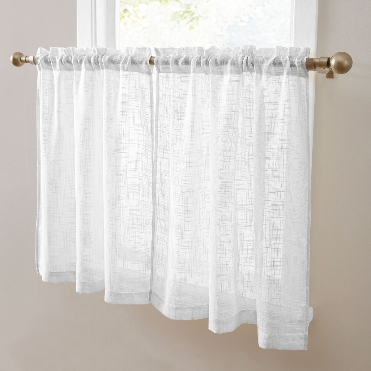Click here for Hlc.me Linda Faux Linen Textured Semi Sheer Privac... prices