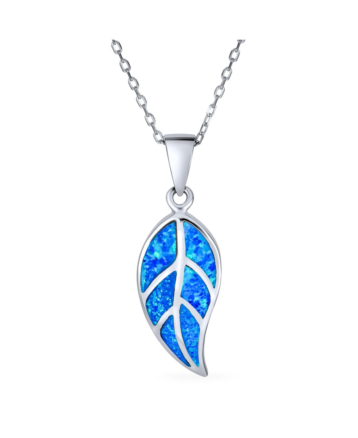 Click here for Bling Jewelry Blue Fire Opal Leaf Pendant Necklace... prices