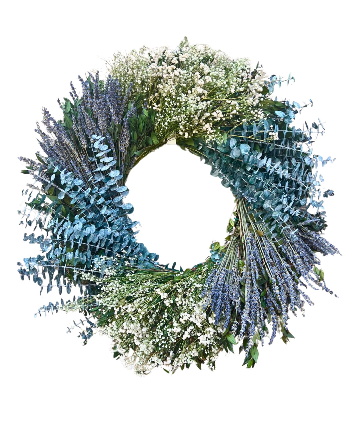 Click here for GreenishBlu Real Preserved Wreath Baby Blue Eucaly... prices