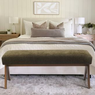 Breakfast Nook Bench Cushioned Dining Bench with V-Shaped Legs,Dining ...