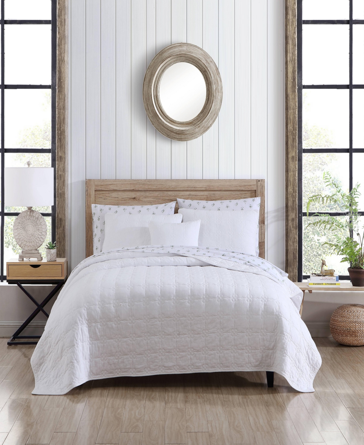 Click here for Stone Cottage Floral Trellis Cotton White 4 Piece... prices