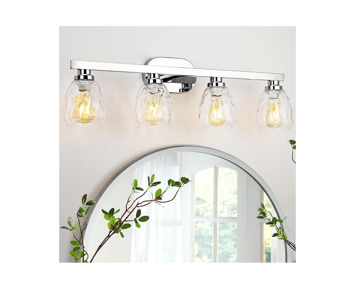 Click here for gaomon 4 Light Bathroom Light Fixtures Chrome with... prices