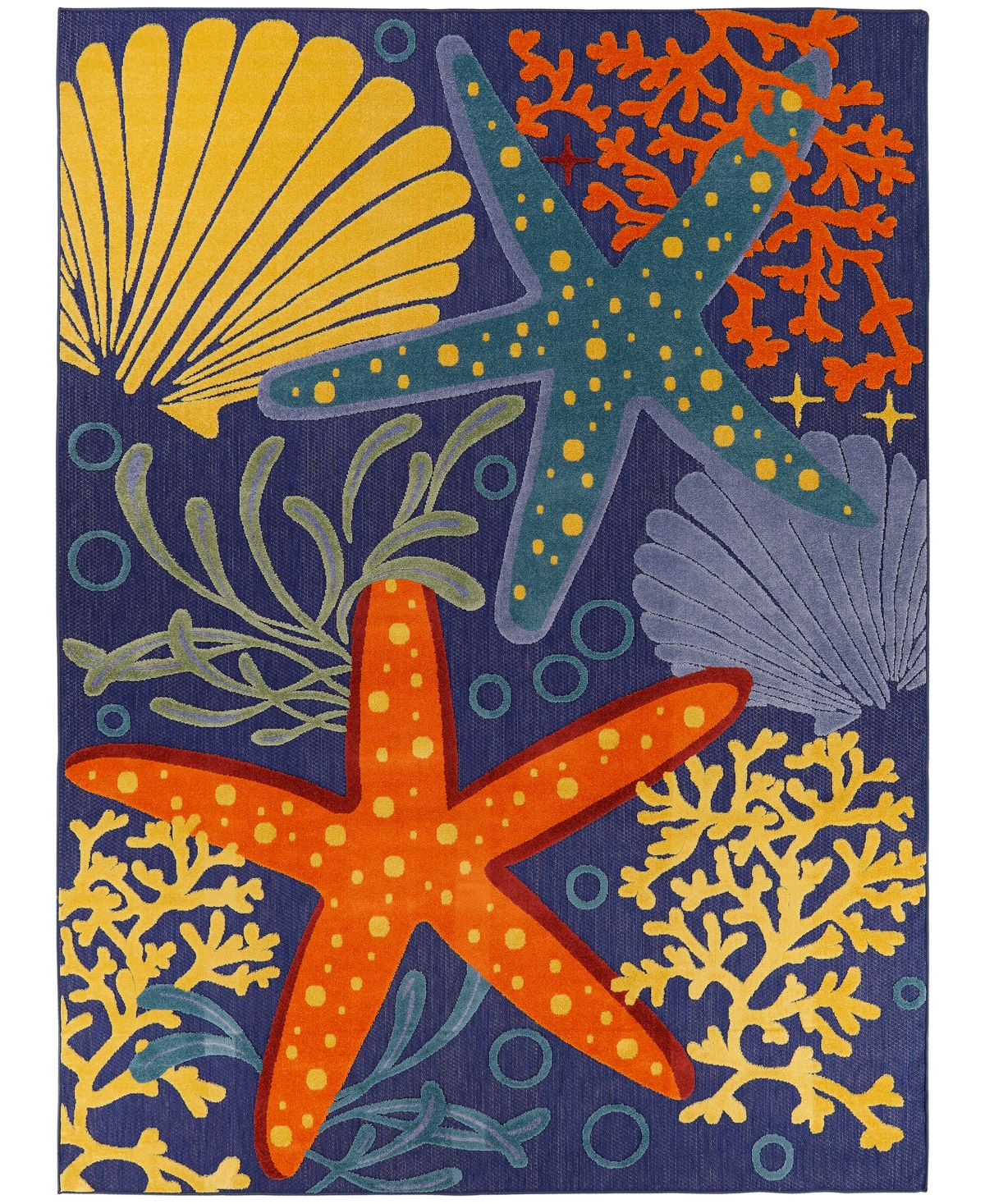 Click here for Nourison Home Aloha ALH24 710x106 Area Rug - Navy/... prices