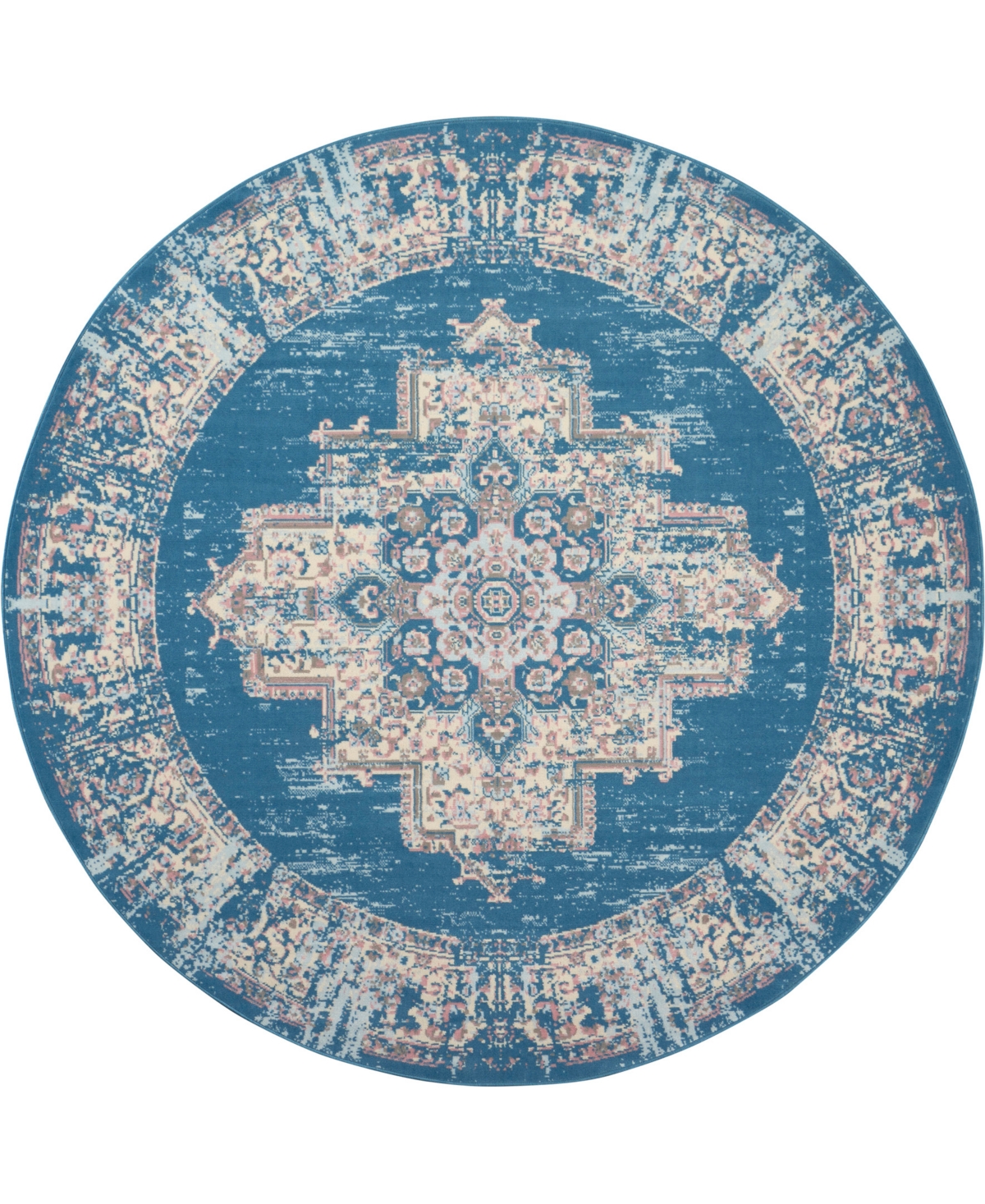 Click here for Nourison Home Grafix GRF14 8x8 Round Area Rug - Bl... prices