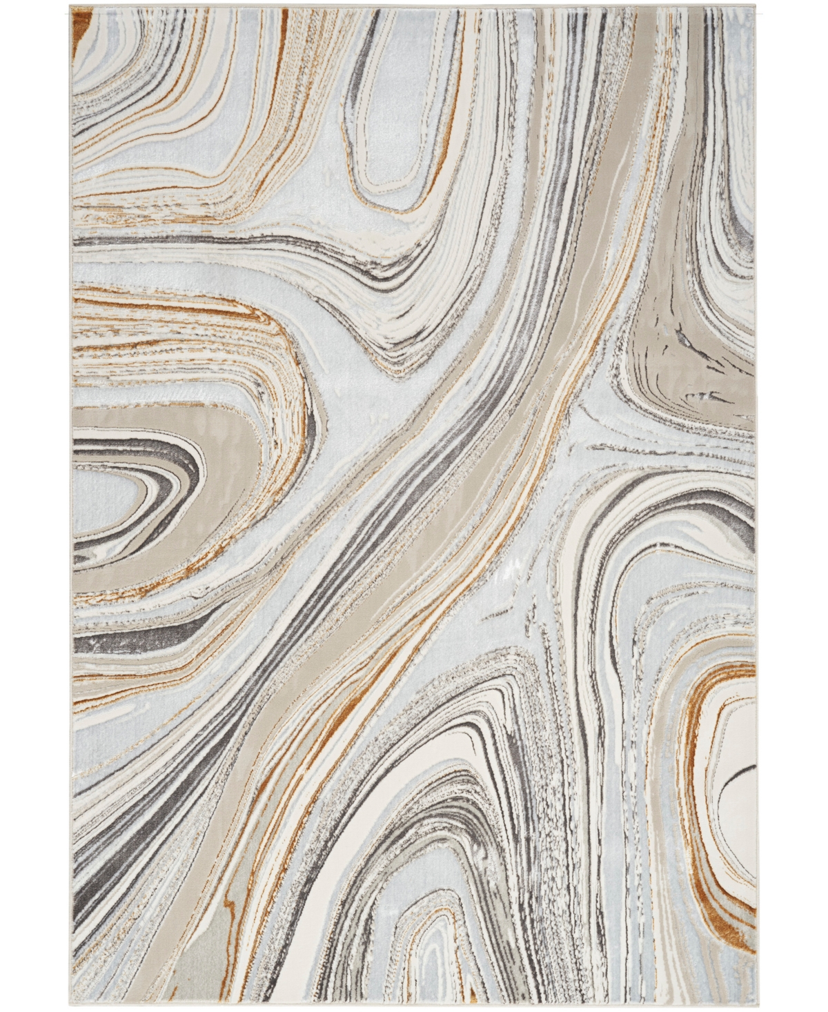 Click here for Nourison Home Glitz GLZ21 53x73 Area Rug - Gray/Go... prices