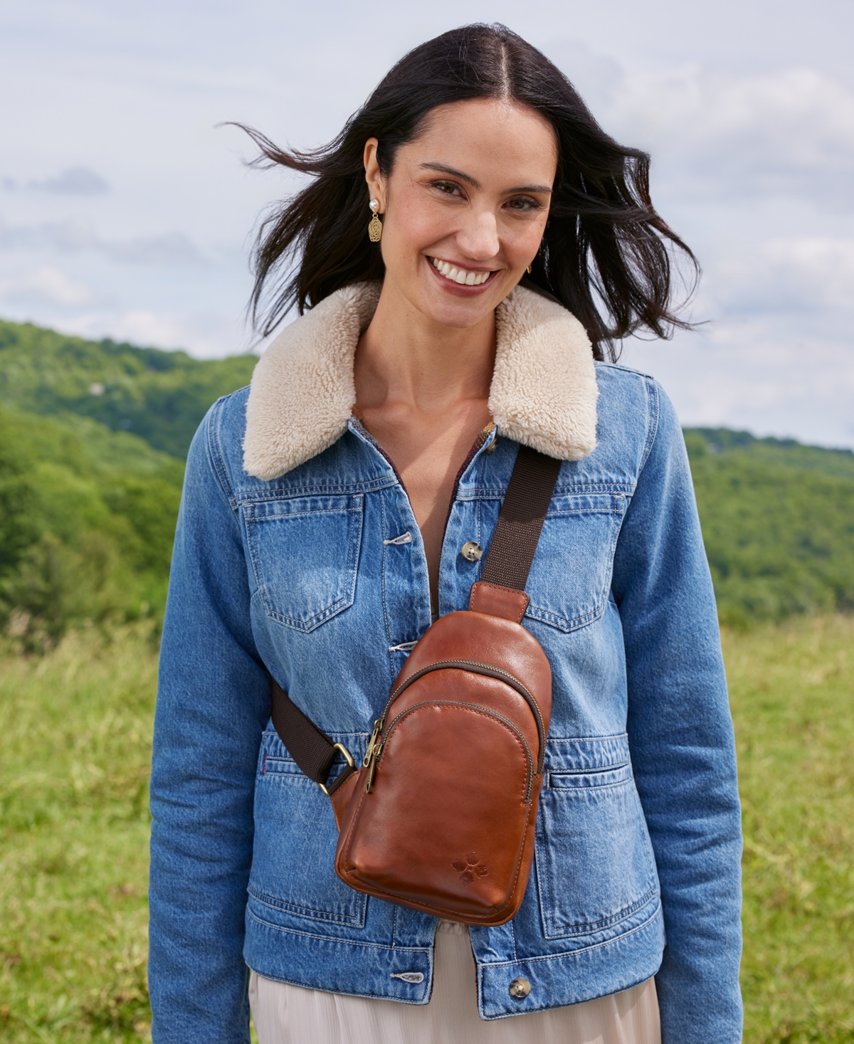 Click here for Patricia Nash Louetta Small Sling Bag - Cognac prices