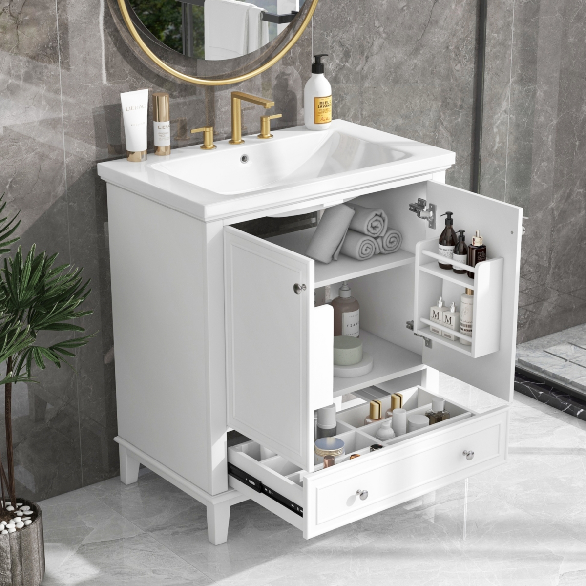 Click here for Streamdale 30" White Bathroom Vanity Set with... prices