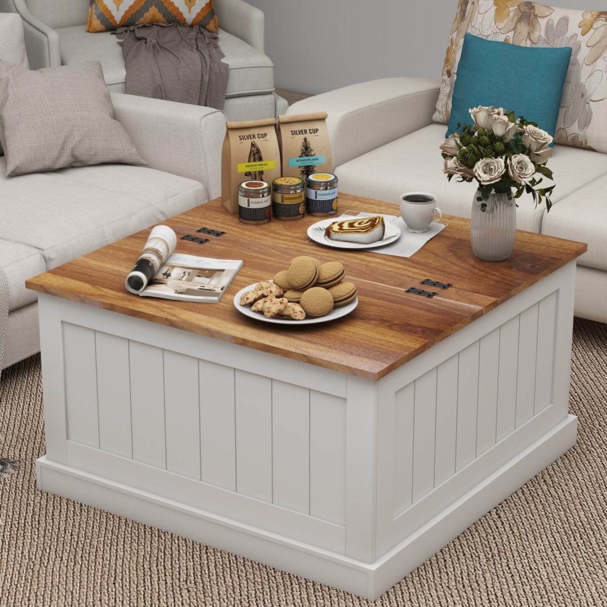 Click here for Streamdale Farmhouse Coffee Table with Lift Top an... prices