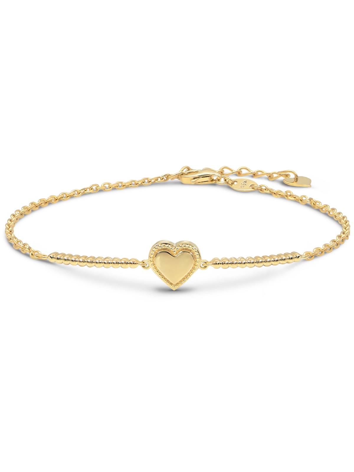 Click here for Devata Sweet Heart Chain Bracelet in 14K Gold  6.5... prices