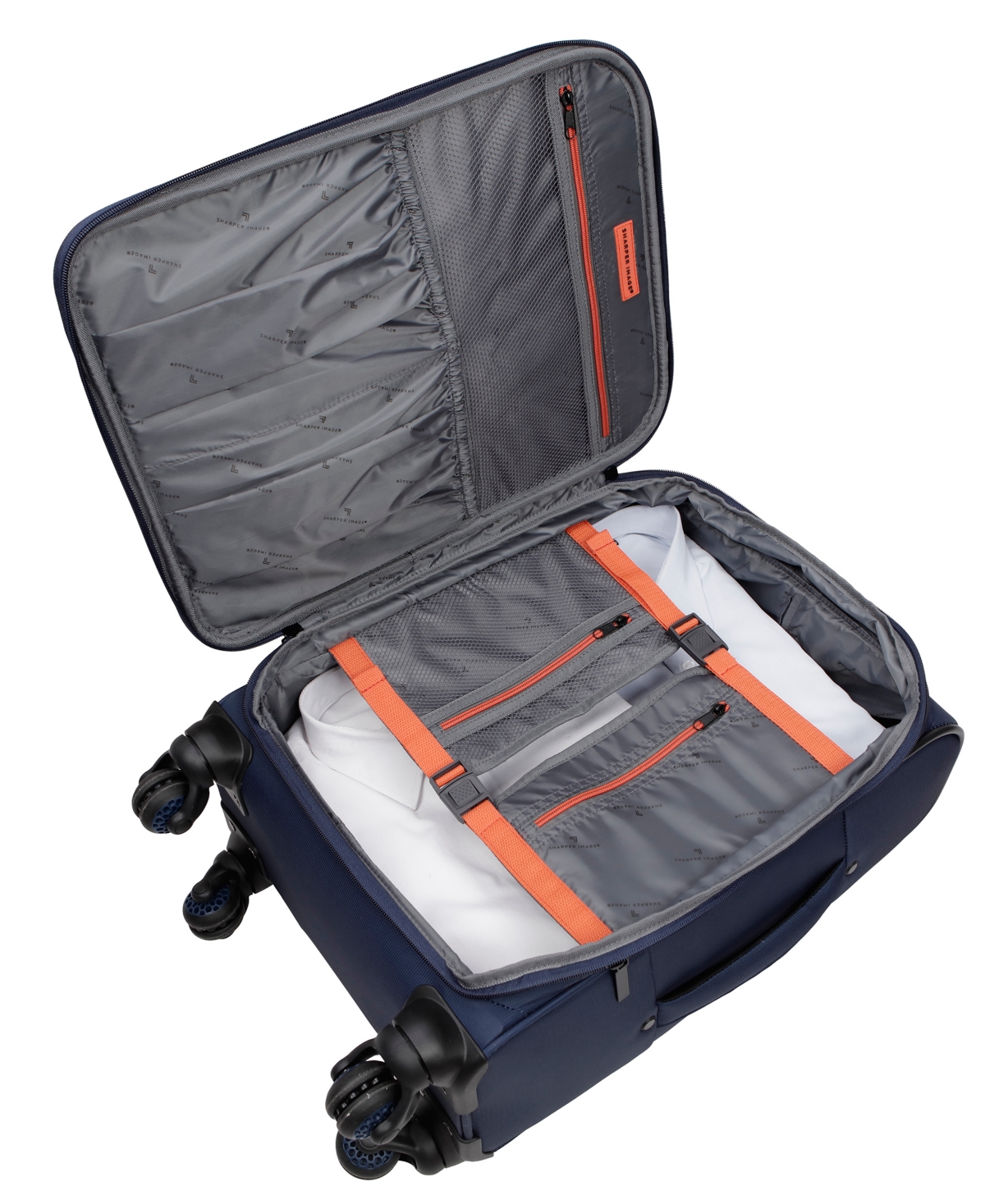Sharper Image Travel Eva Molded 5 Piece Softside Luggage Set - Dark ...