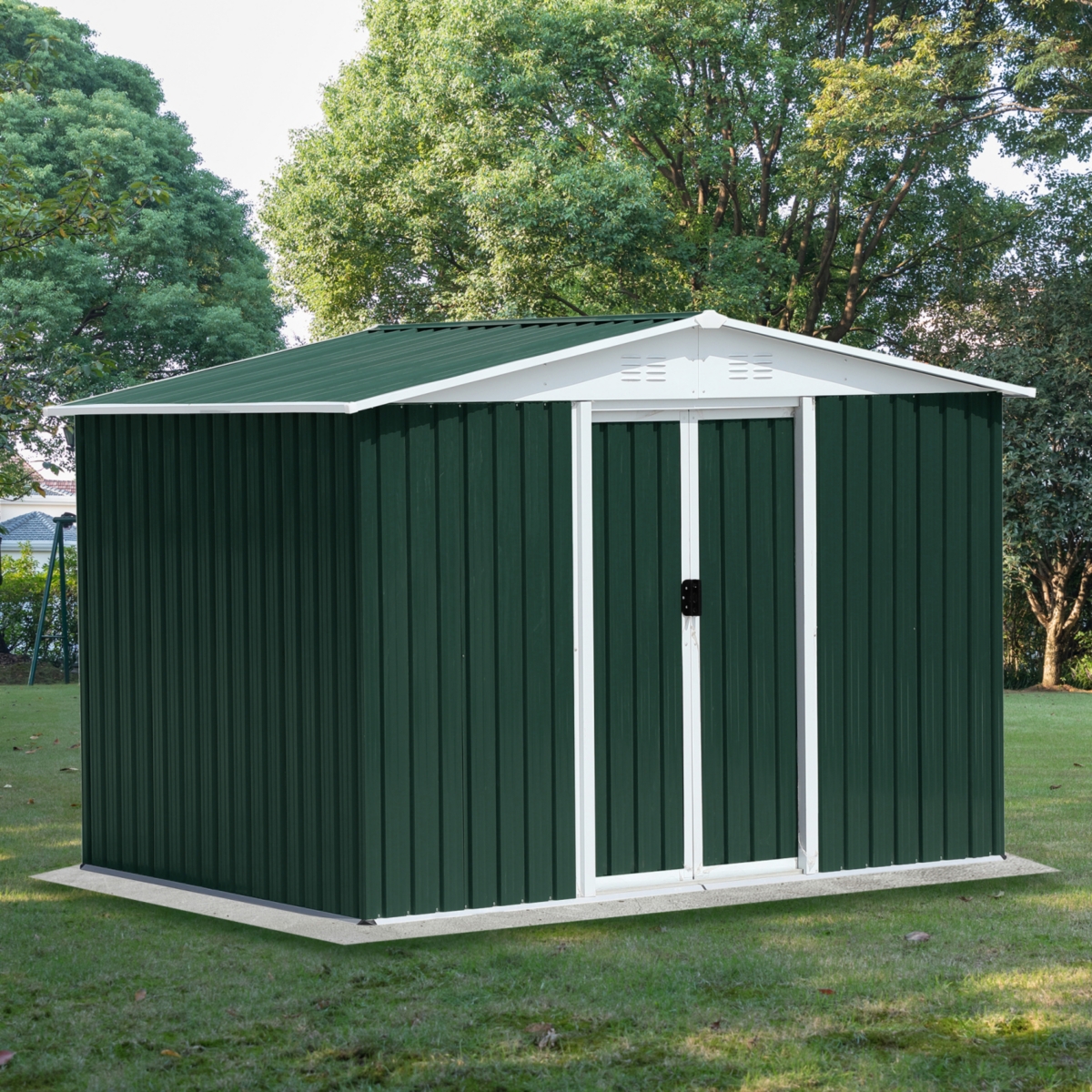 Click here for 8x6 Feet Outdoor Storage Garden Shed Apex Roof Gre... prices