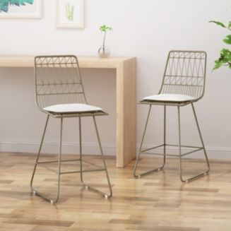 Streamdale Geometric Counter Stools with Waterproof Cushions - Macy's