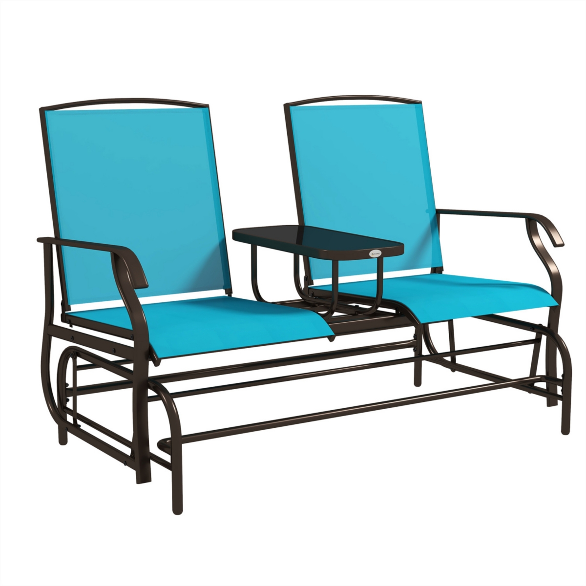 Click here for Outdoor Glider Bench with Center Table  Metal Fram... prices