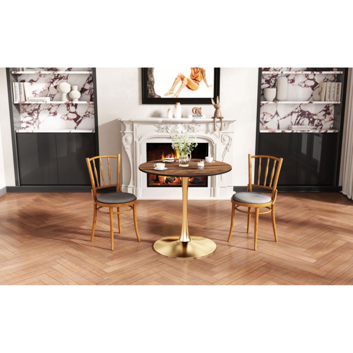 Click here for Streamdale Furniture Golden Tulip Round Dining Tab... prices