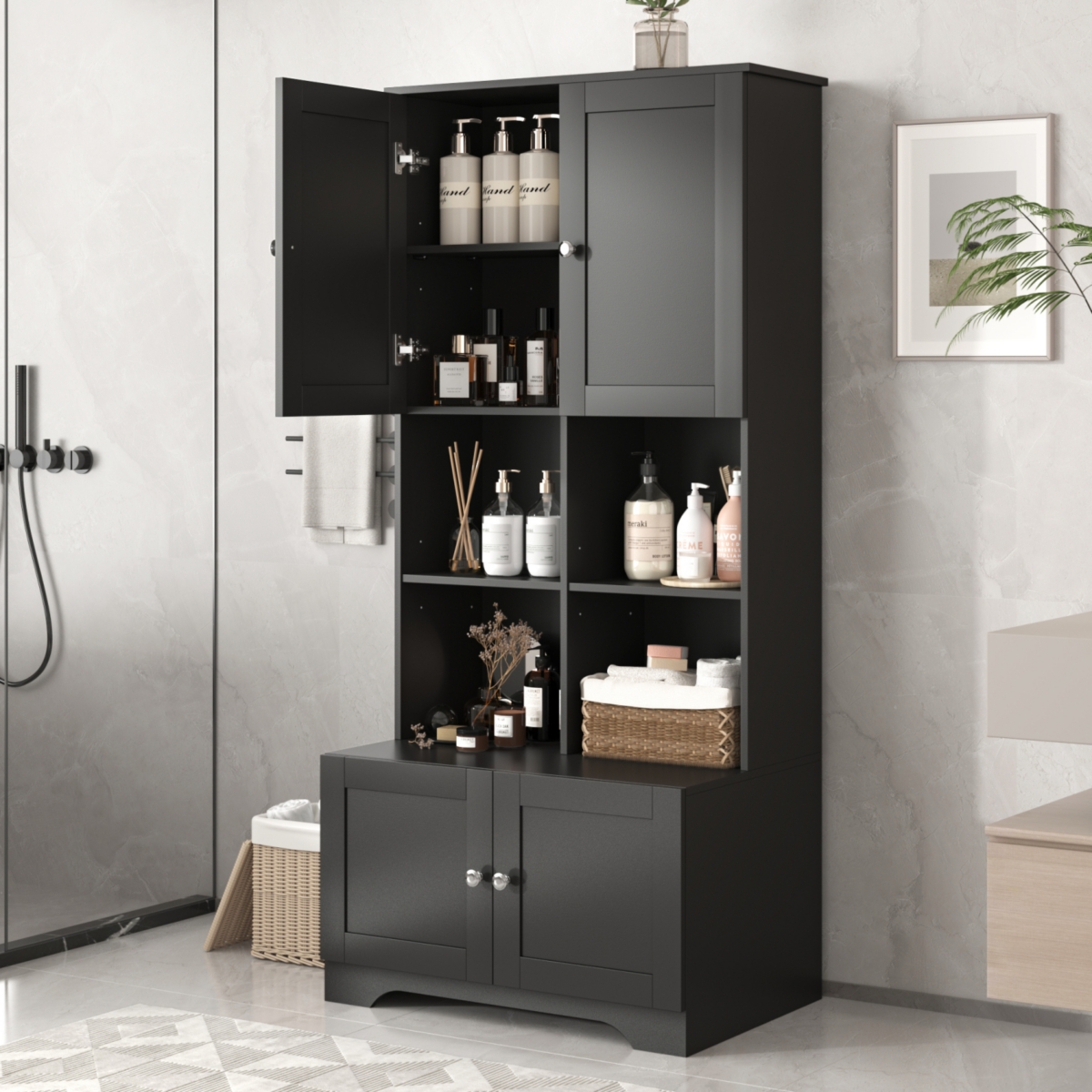 Click here for Tall and Wide Bathroom Floor Storage Cabinet  Bath... prices