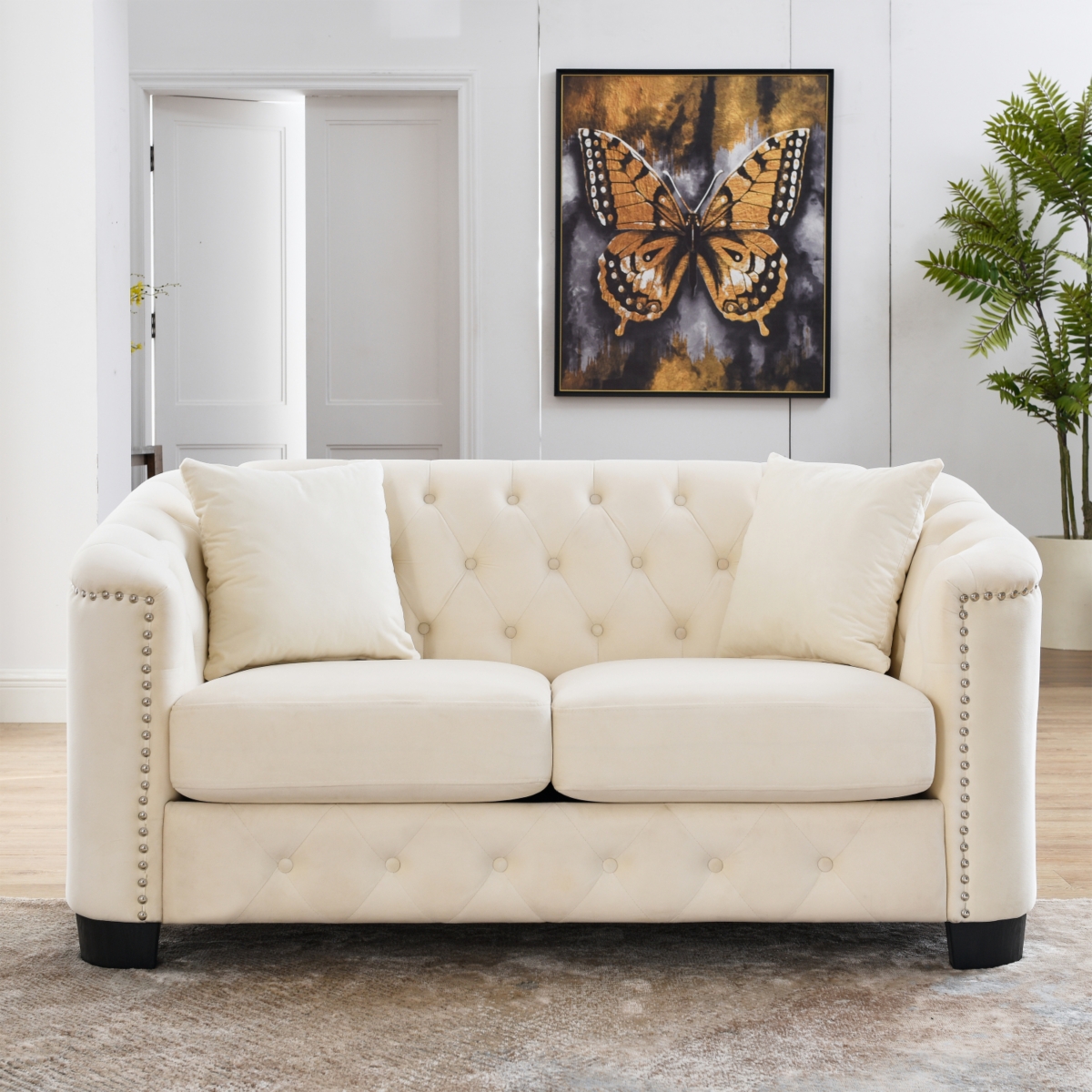Click here for Streamdale Furniture Modern Velvet Chesterfield So... prices