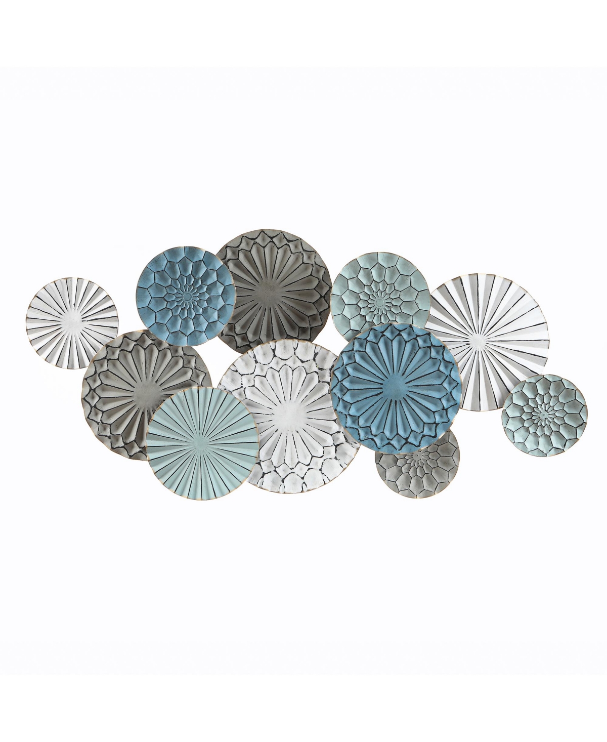Click here for LuxenHome 48 Wide Modern Multi-Color Metal Abstrac... prices