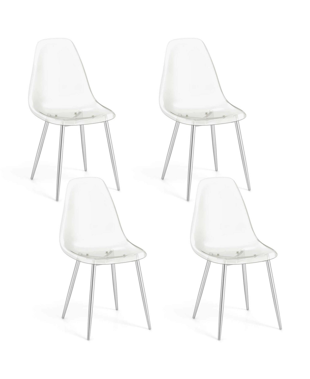Click here for Dining Chair Set of 4 with Heavy-Duty Electroplate... prices