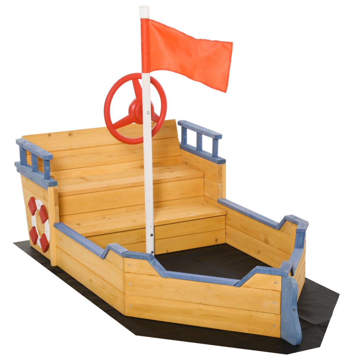 Click here for Wooden Kids Pirate Sandbox  Outdoor Sandboat with... prices