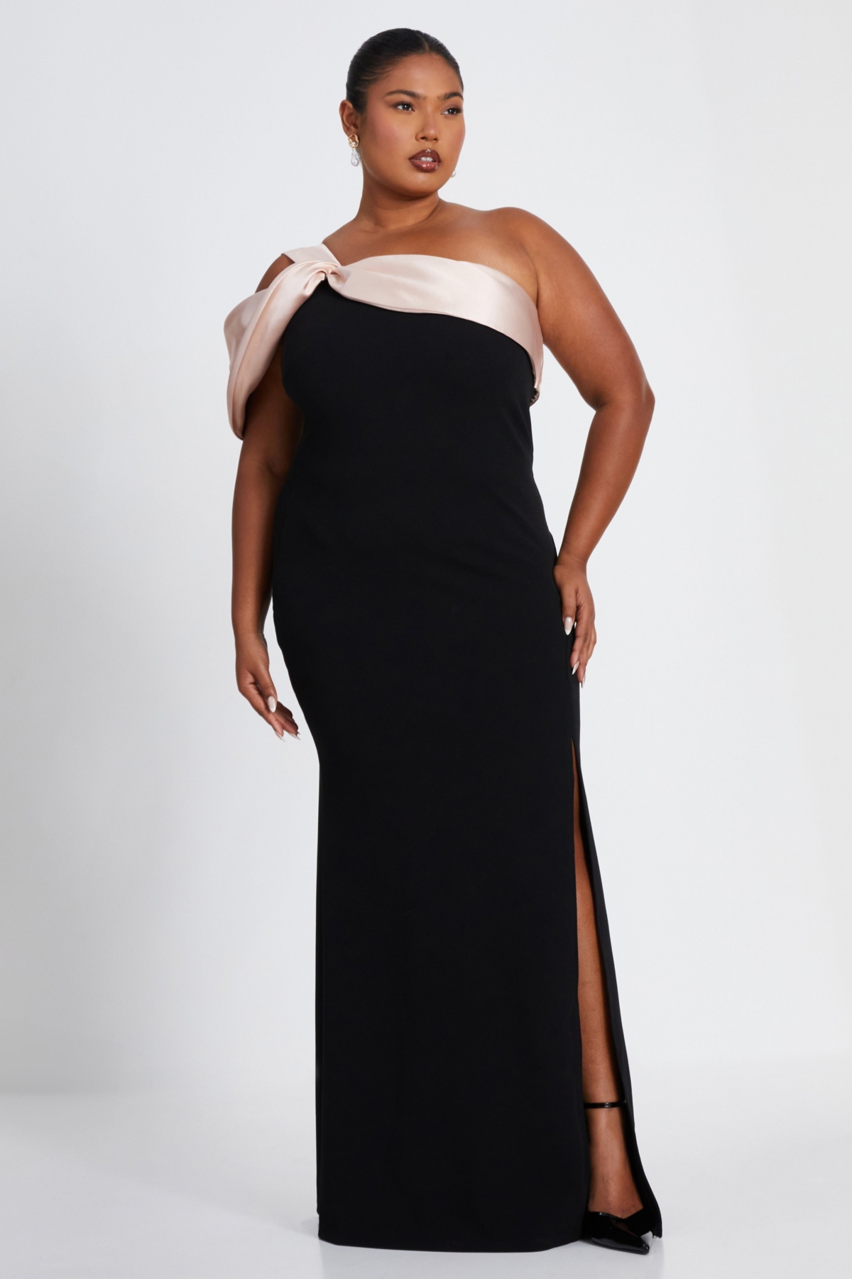 Click here for Quiz Womens Satin Scuba Crepe Off the Shoulder Fis... prices