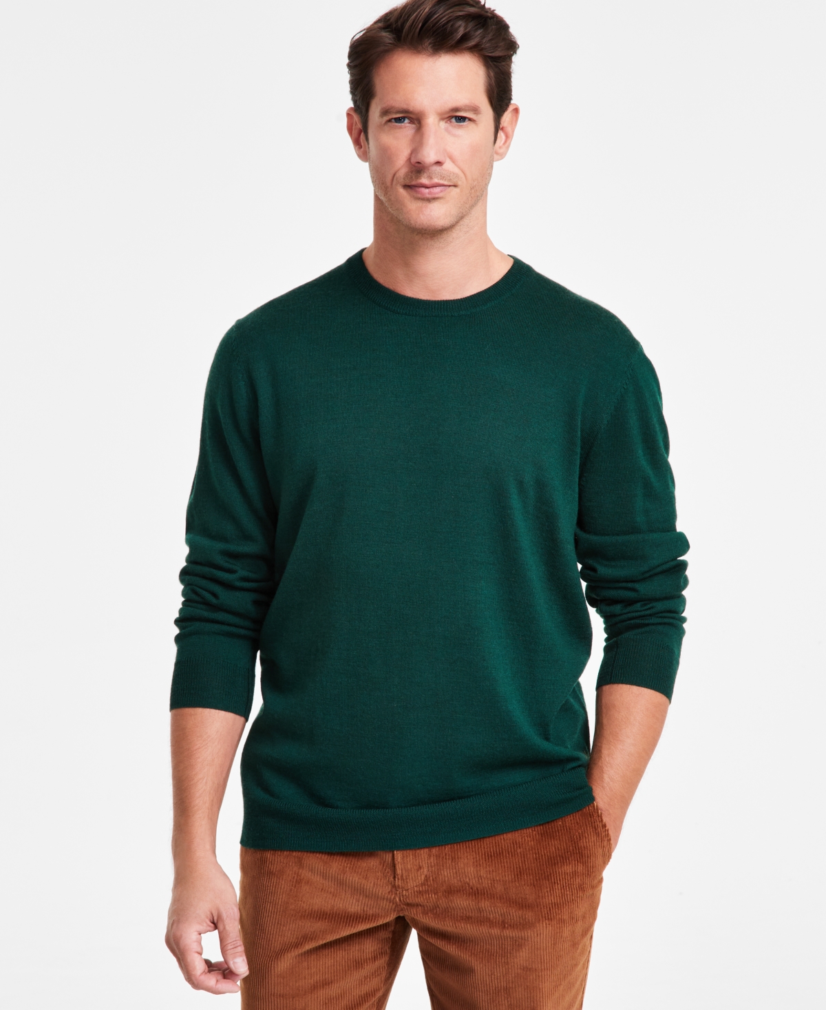 Click here for Club Room Mens Solid Crew Neck Merino Wool Blend S... prices