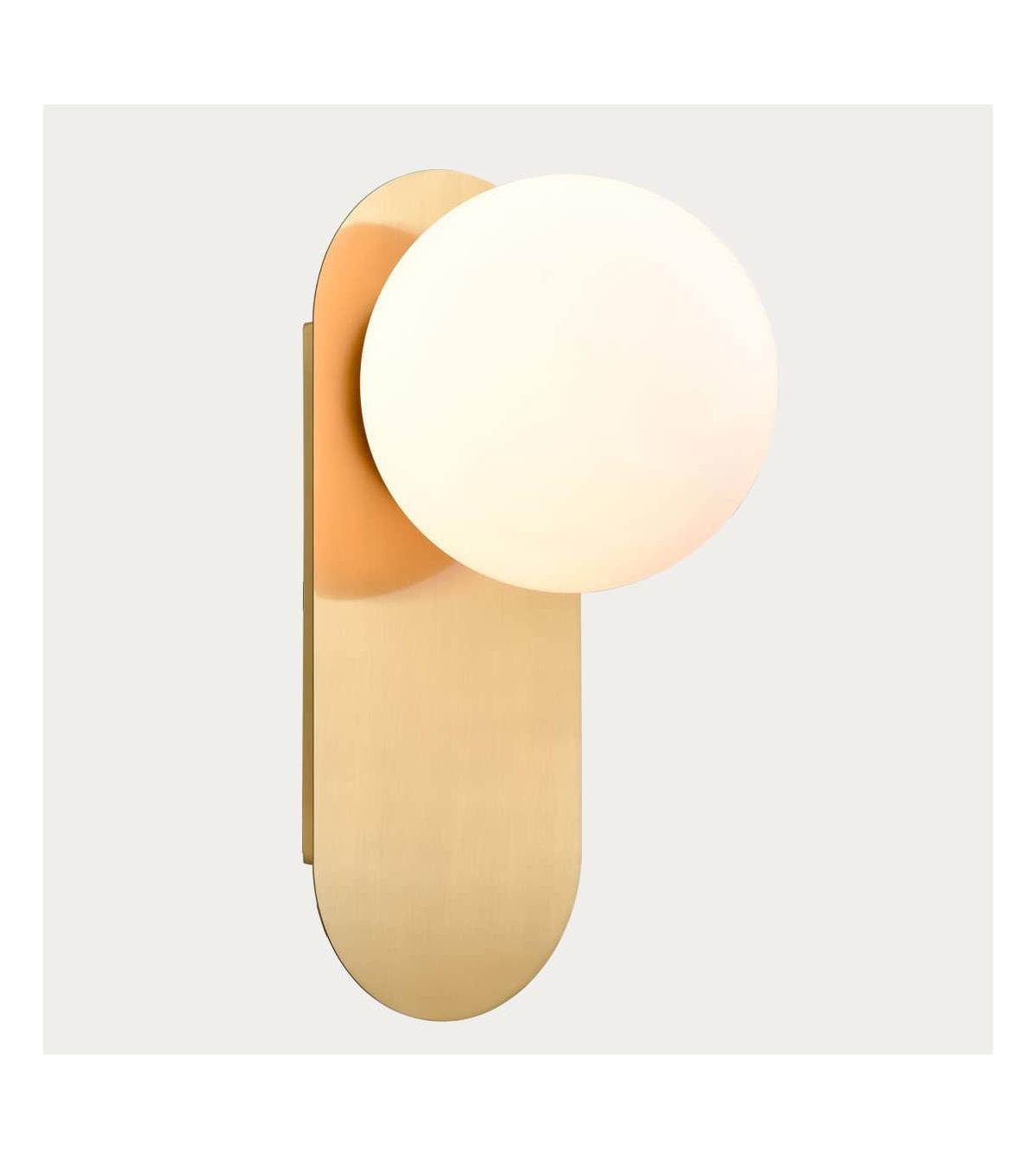 Click here for Moose Modern Brass Globe Wall Light Sconce with Op... prices