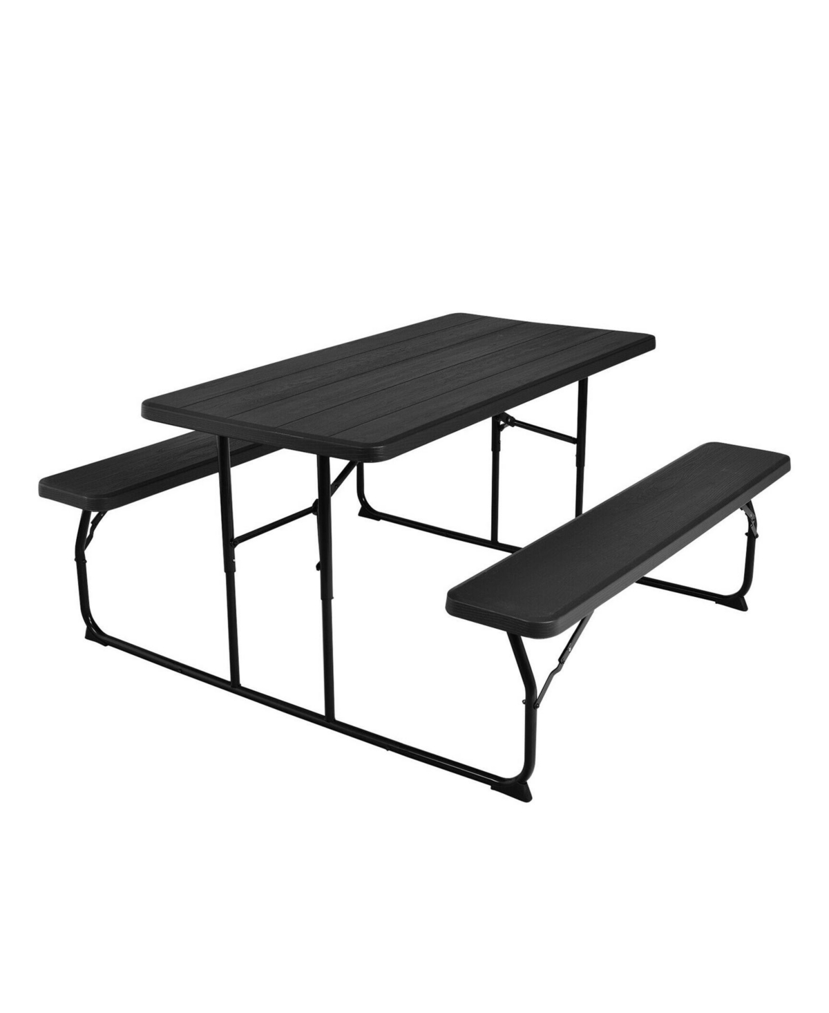 Click here for Sugift Folding Picnic Black Table Bench Set with W... prices