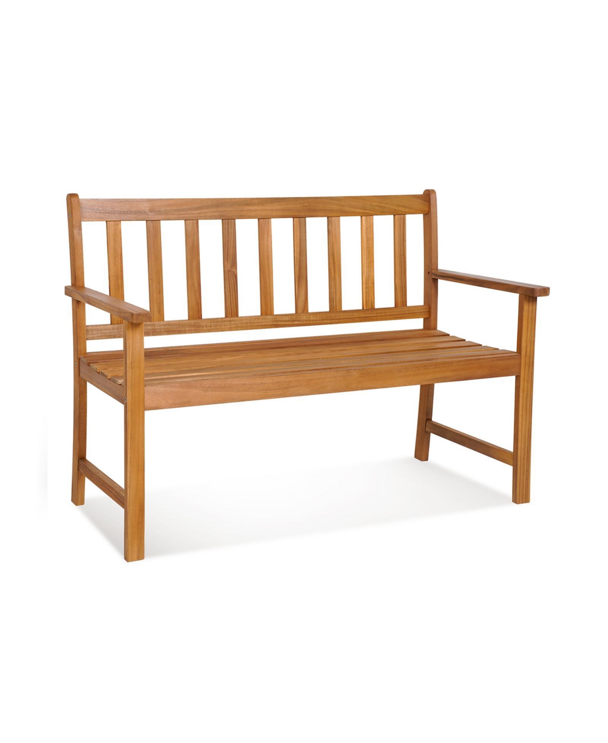 Click here for 2-Person Patio Acacia Wood Bench with Backrest and... prices