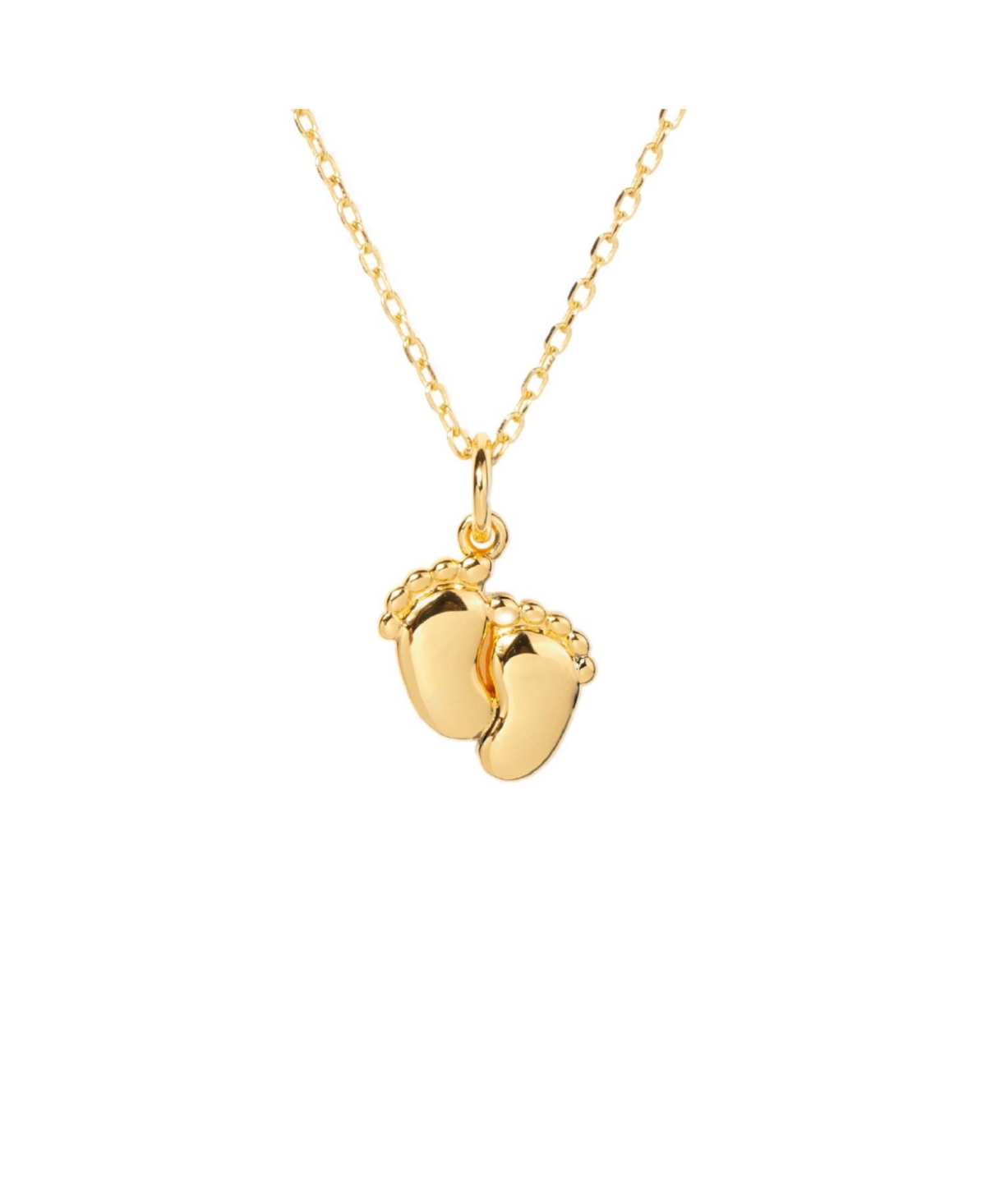 Click here for Baby Feet Pendant Charm Necklace - Gold prices