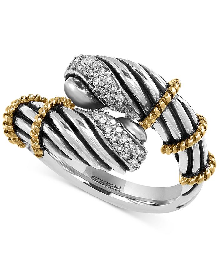 EFFY Collection Balissima by EFFY Diamond Vintage-Look Twist Ring (1/10 ...