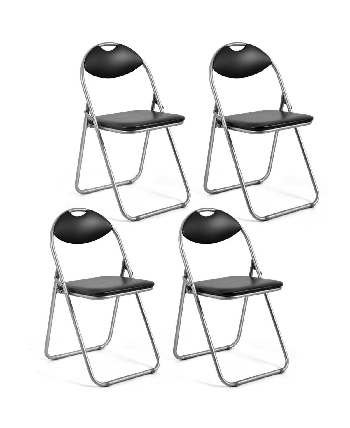 Click here for Sugift 4 Pieces Portable Folding Dining Chairs Set... prices