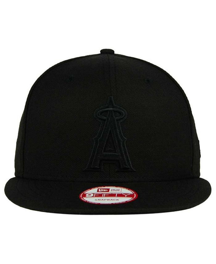 New Era Los Angeles Angels of Anaheim Black on Black 9FIFTY Snapback ...