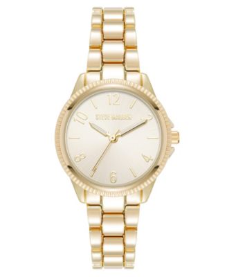 Steve Madden Women's Everyday Gold-Tone Alloy Metal Bracelet Watch ...
