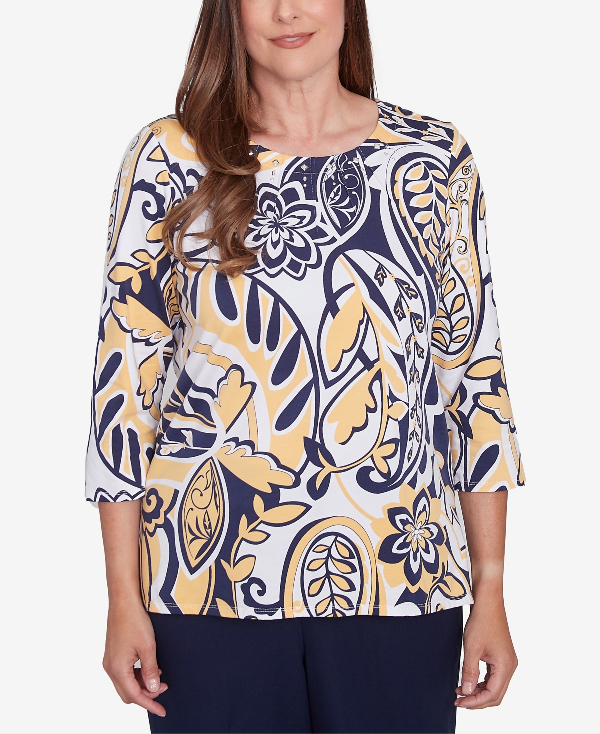 Click here for Alfred Dunner Womens Block Island Dramatic Paisley... prices