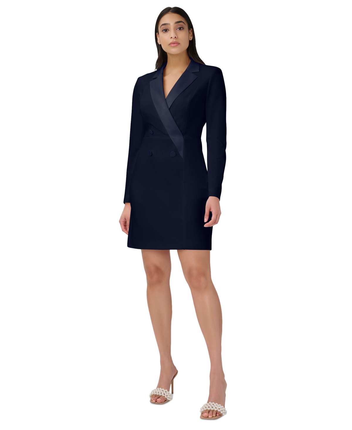 Click here for Adrianna Papell Womens Tuxedo Cocktail Sheath Dres... prices