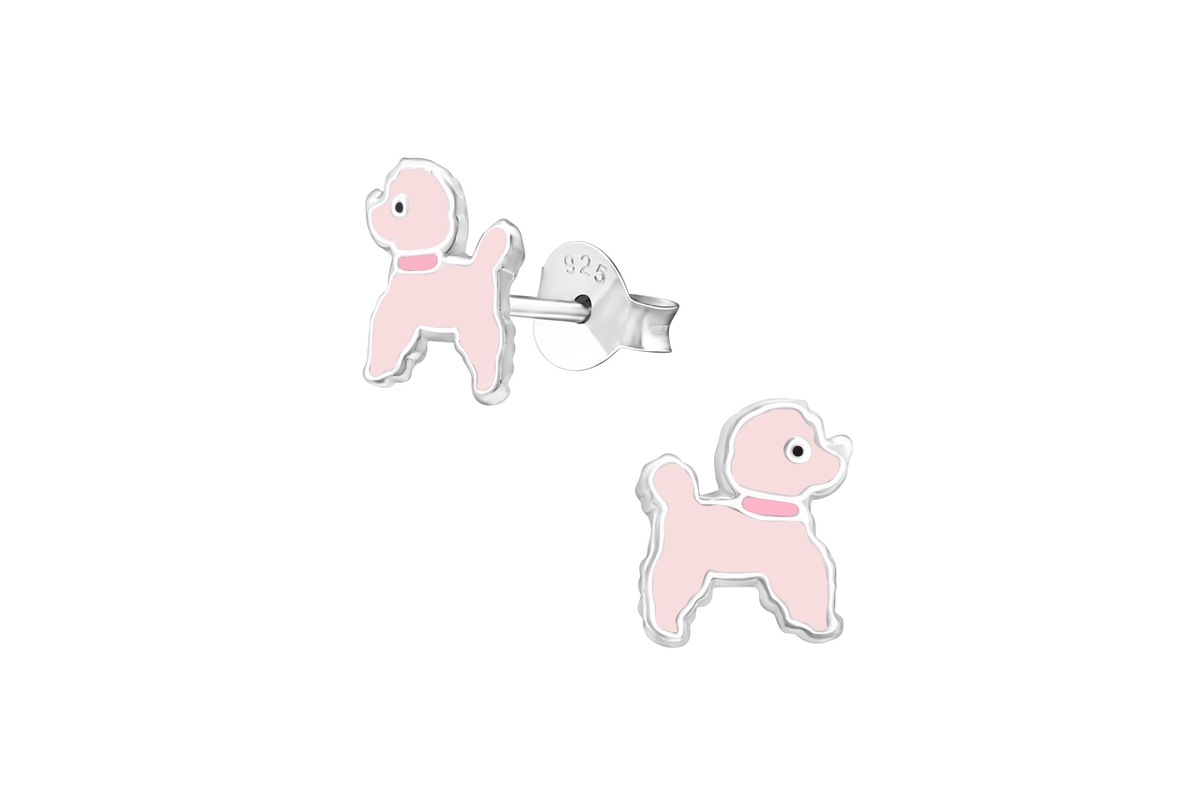 Click here for Lily Nily Girls Pink Poodle Stud Earrings in Sterl... prices