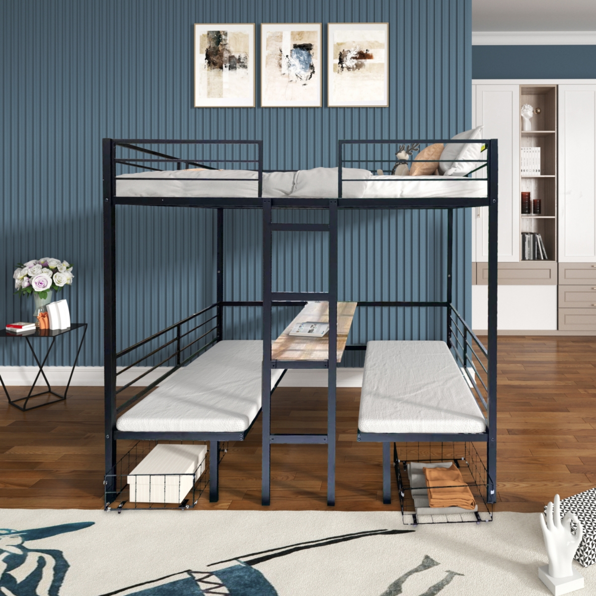 Click here for Streamdale Furniture Full Size Loft Bed with Table... prices