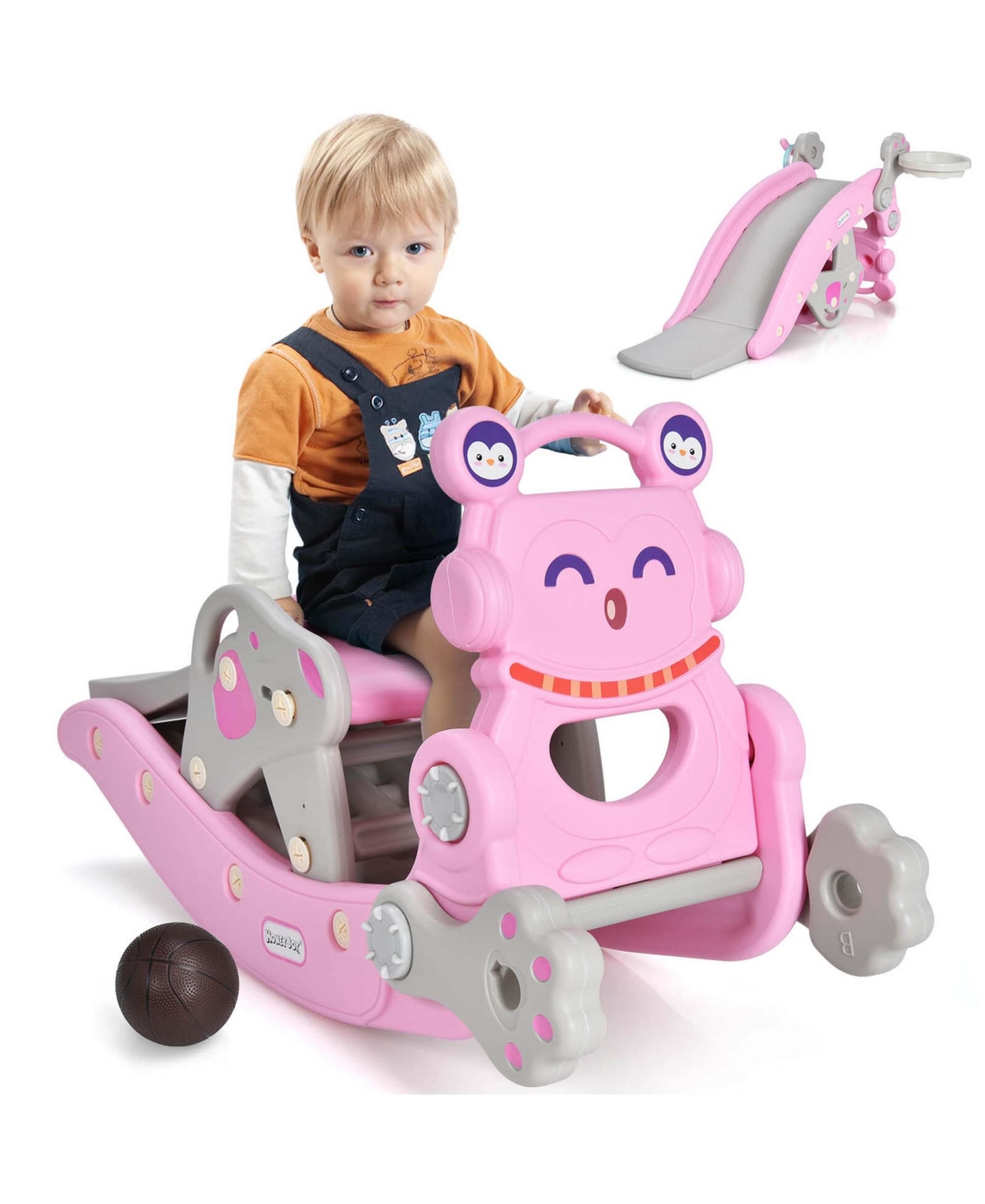 Click here for 4-in-1 Rocking Horse & Slide Set Toddler Slide Toy... prices