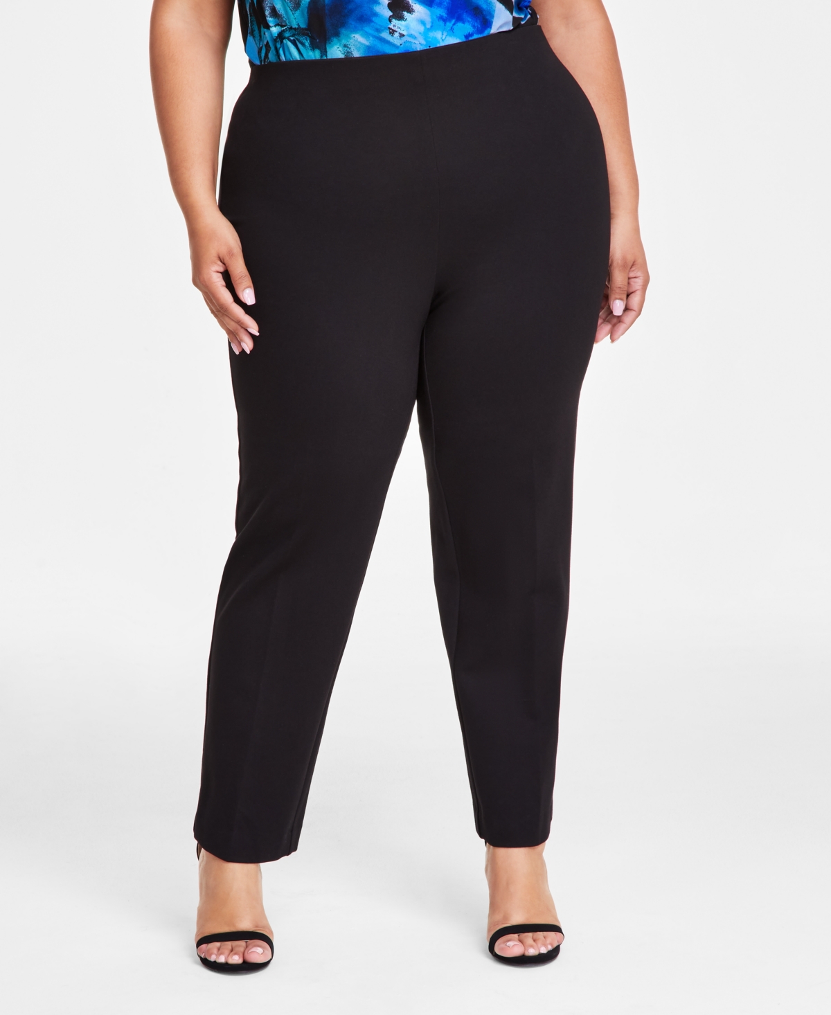 Click here for Anne Klein Plus Size Hollywood Slim-Fit Ankle Pant... prices