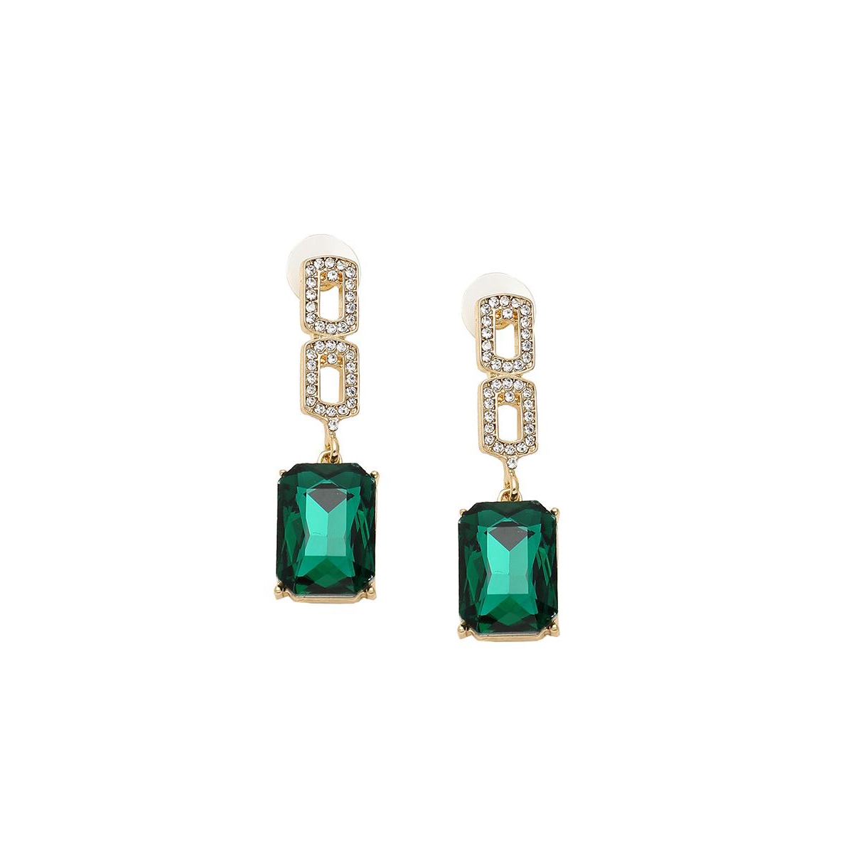 Click here for Sohi Womens Regal Drop Earrings - Green prices
