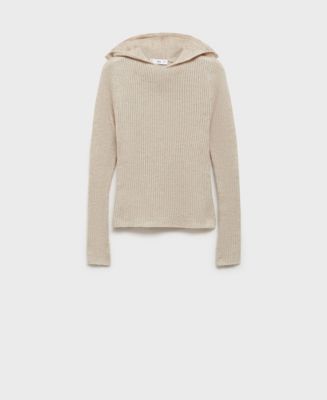 Mango Women's Ribbed Hooded Sweater - Macy's