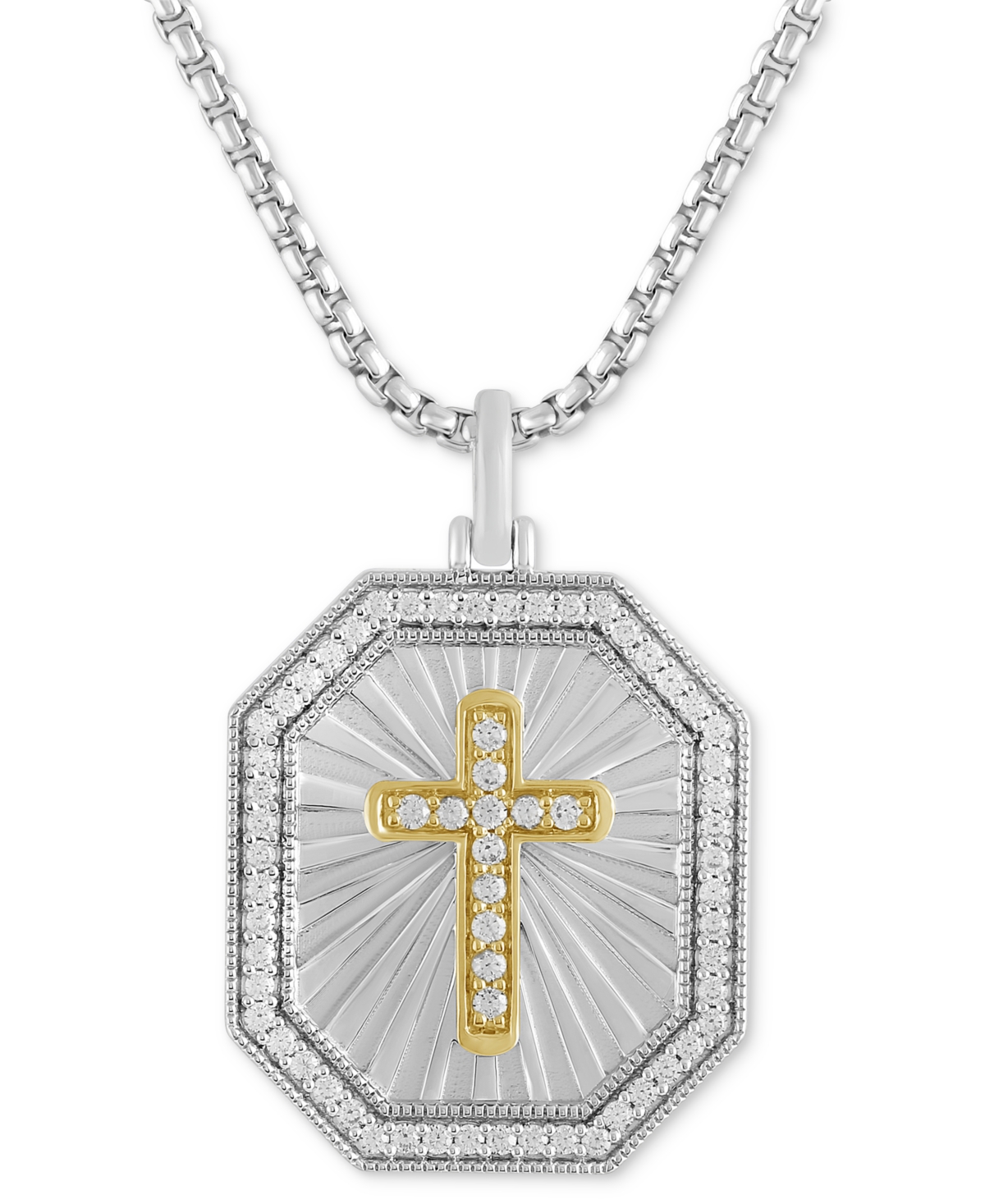 Click here for Mens Diamond Cross Medallion 22 Pendant Necklace (... prices