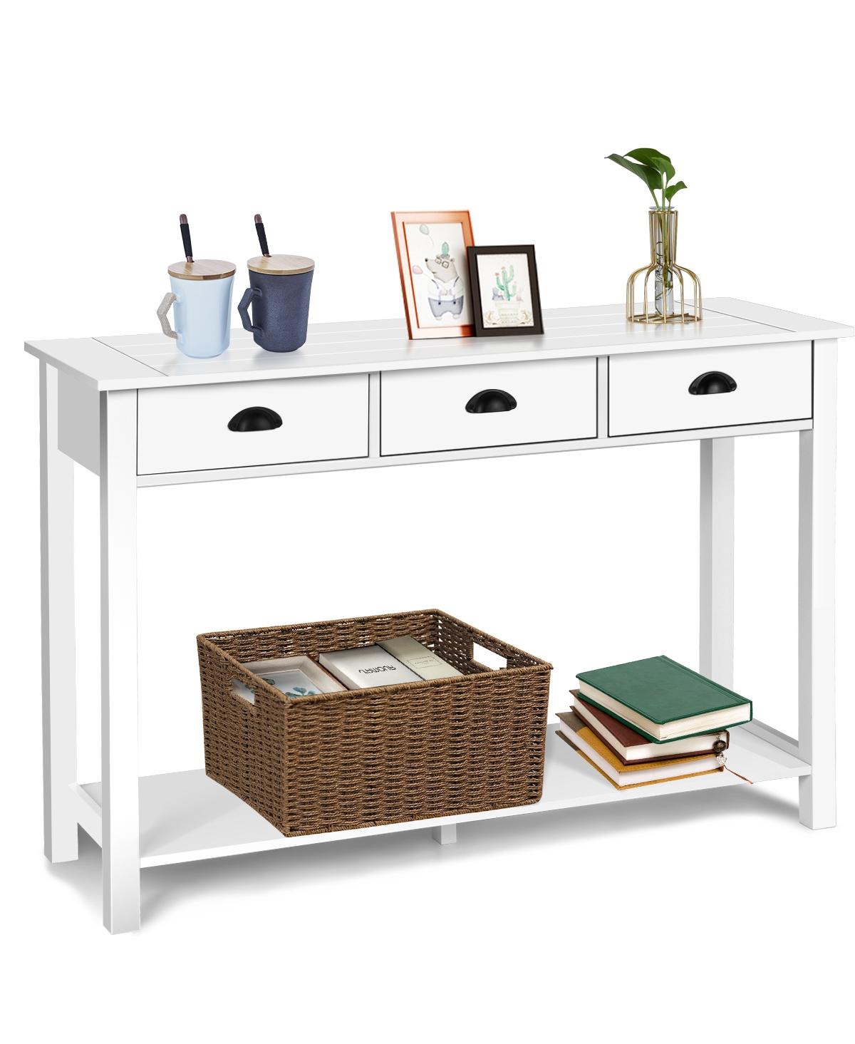 Click here for Sugift Wooden Console Table with 3 Drawers and 2-T... prices