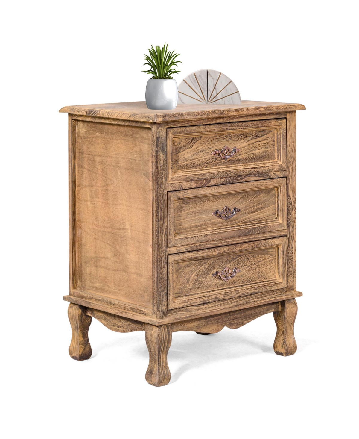 Click here for Sugift Storage Solid Wood End Nightstand w/ 3 Draw... prices