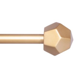 Kenney River 5/8 Inch Decorative Curtain Rod in Burnished Brass with ...