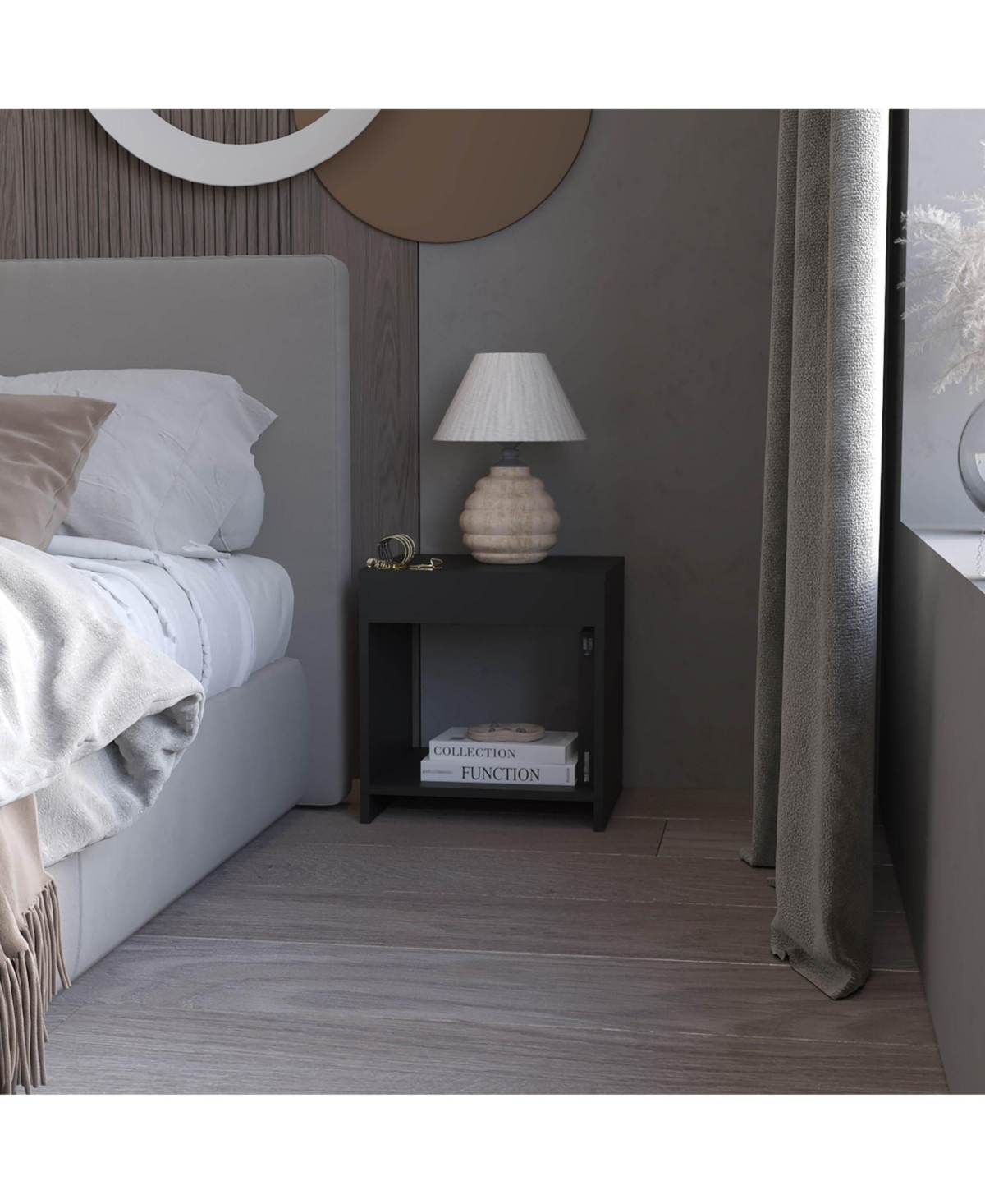 Click here for Fm Furniture Anegam Nightstand with Open Storage... prices