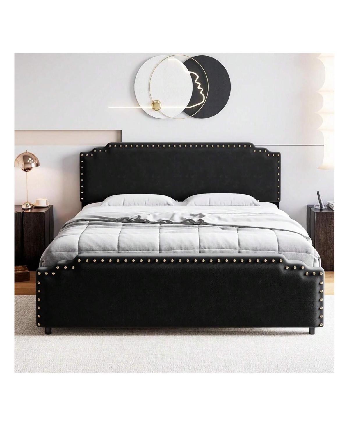 Click here for gaomon Full/Queen/King Size Bed Frame  Velvet Upho... prices